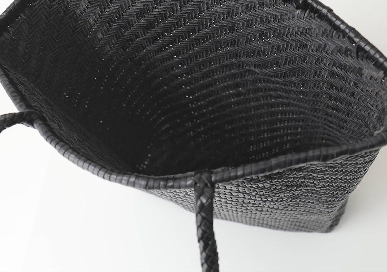 Woven Leather Tote Bag RIPRAP-G Size Small & Big Y99880RG YOCO - Etsy