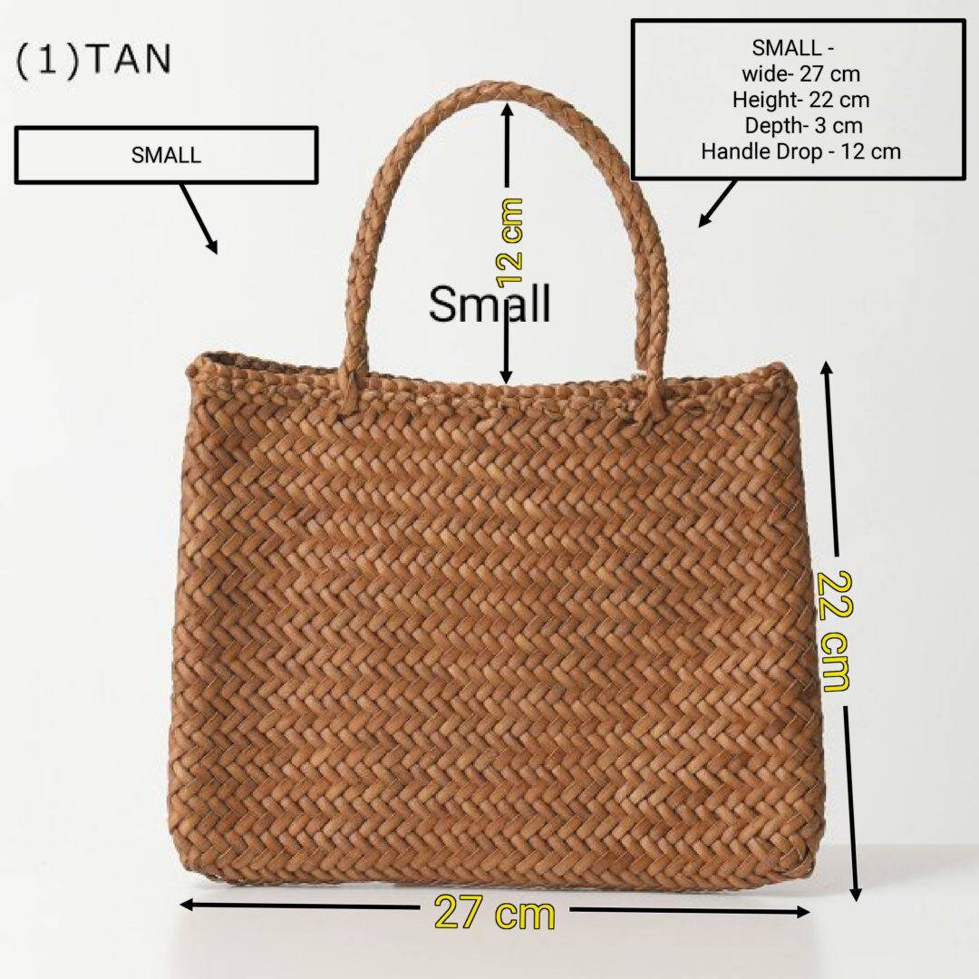 Woven Leather Tote Bag Size Small Big Large SOPHIE ULAD-S | Etsy