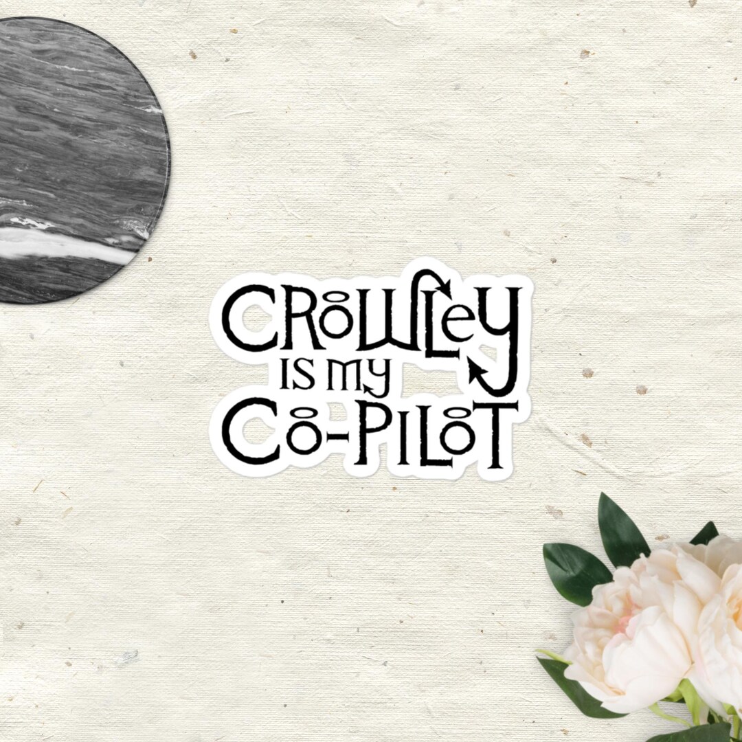 Crowley is My Co-pilot Good Omens Car Book Bottle Aziraphale Ineffable ...