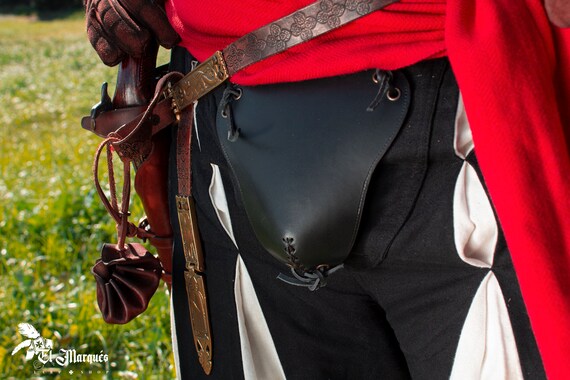 Black Leather Medieval Codpiece for Your Larp Armor - Etsy