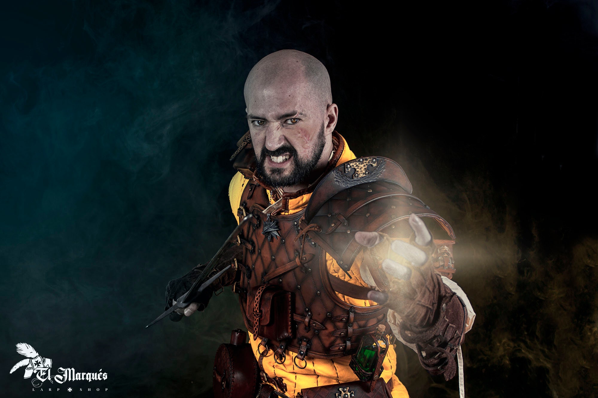 Armadura Larp Cosplay The Witcher cuero marrón. Hecho a mano | Etsy España