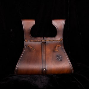 Medival Belt Pouch Larp. Leather Bag With Custom Shields. - Etsy