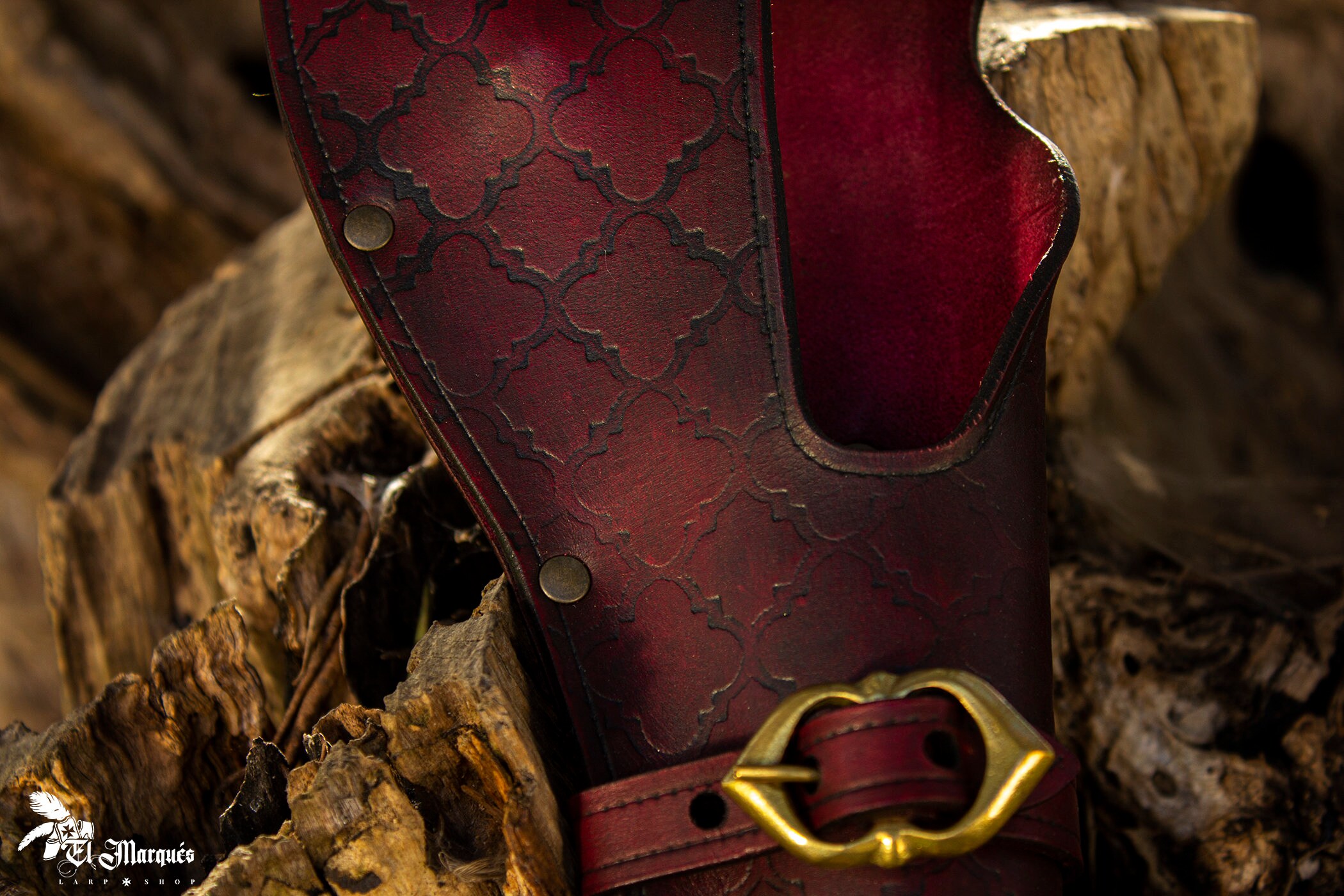 Red Leather Flintlock Gun Holster for Larp Steampunk or - Etsy