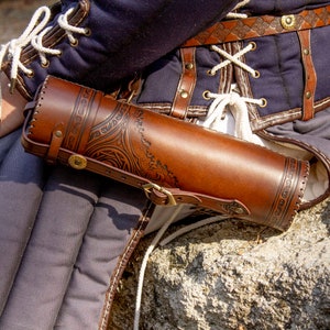 Medieval Leather Scroll Holder for Renaissance Fair or Larp - Etsy