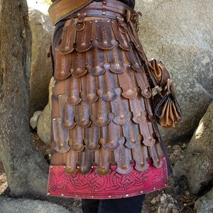 Handmade Leather Scale Armor Tasset: Medieval Fantasy Skirt - Etsy