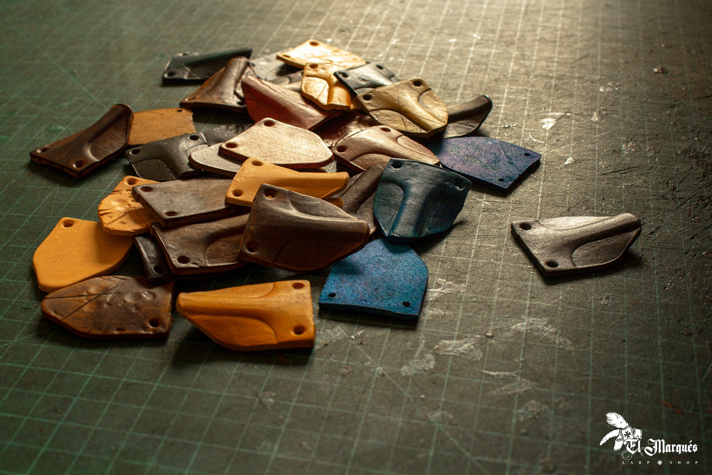 Green Leather Scales to Make an Leather Armor for Larp Armor | Etsy