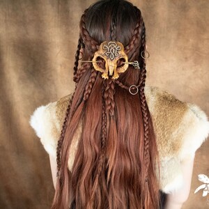 Volva Hair Pin for Viking Costume. Viking Shaman Hair Stick. Larp ...