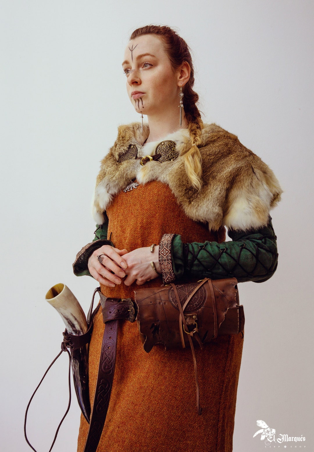 Viking Belt Pouch. Larp Leather Fanny Pack. Medieval, Celtic Pagan ...