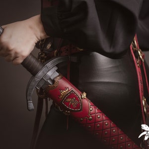 Handmade Leather LARP Sword Sheath, Renaissance Knight Outfit - Etsy