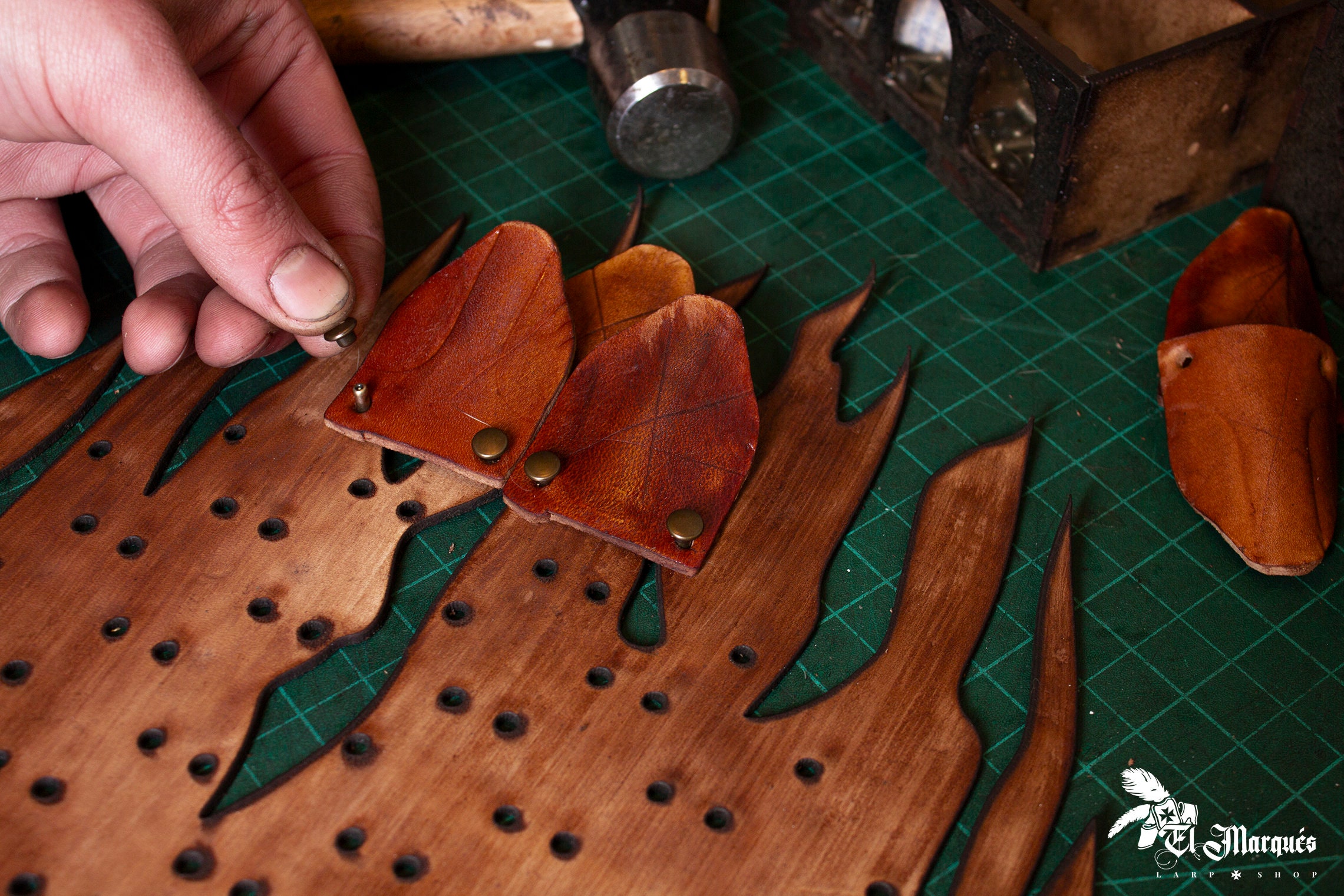 Green Leather Scales to Make an Leather Armor for Larp Armor - Etsy