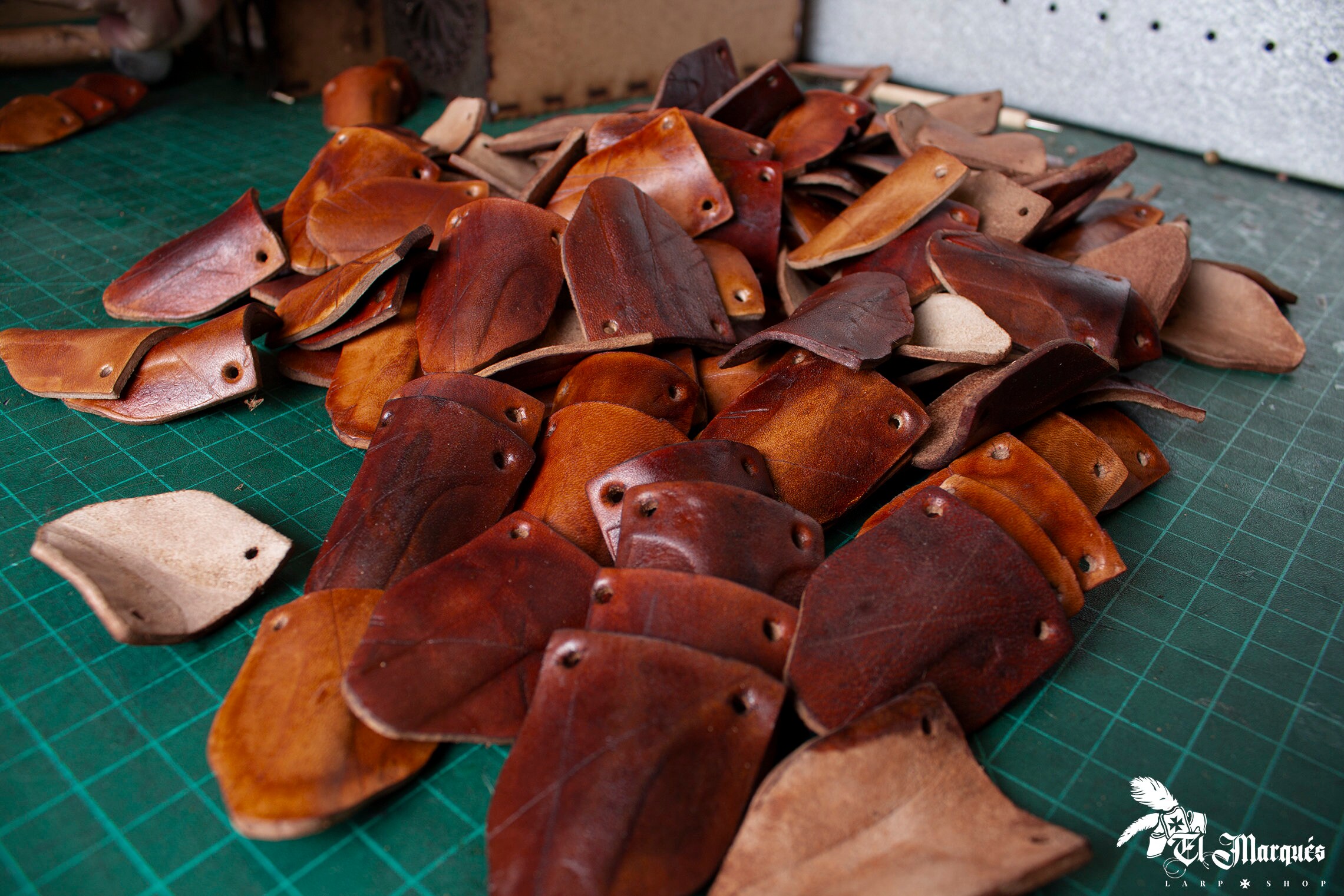 Yellow Leather Scales to Make an Leather Armor for Larp Armor | Etsy
