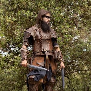 Brown Leather Viking Armor. FULL SET Larp Armor - Etsy
