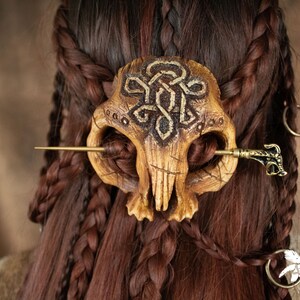 Volva Hair Pin for Viking Costume. Viking Shaman Hair Stick. Larp ...