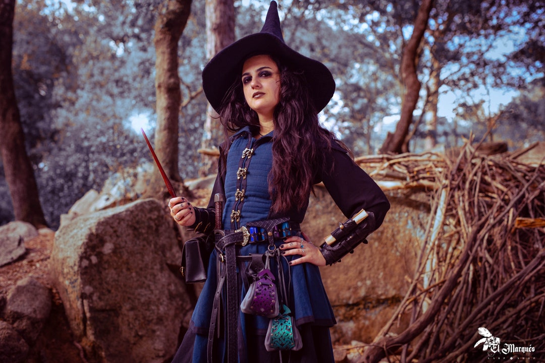 Fantasy Leather Belt Pouch. Arcane Green and Purple Leather Bag for ...