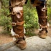 Brown Leather Greaves, Viking Armor, Fantasy Armor for Nordic - Etsy