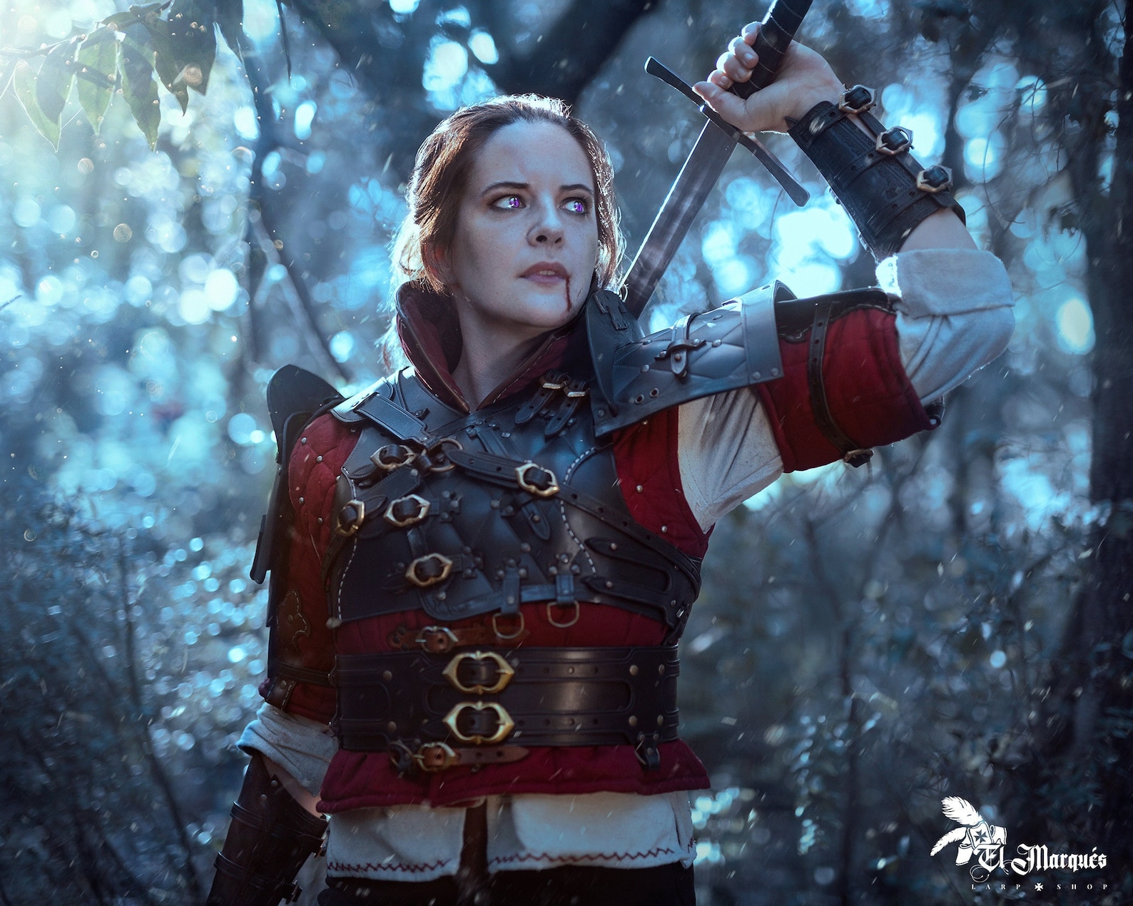 Larp Female Armor the Witcher Cosplay BLACK, Costume, Leather Armor ...