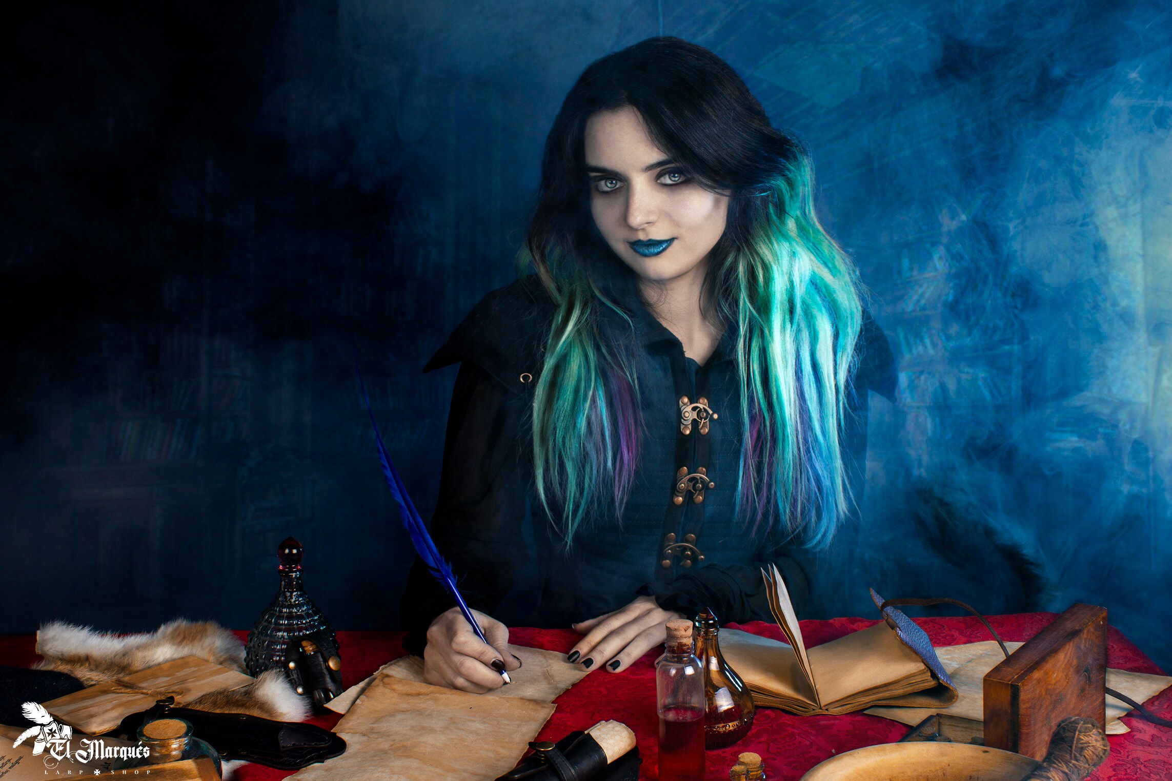 Magic leather calligraphy set for a witch or wizard | Etsy