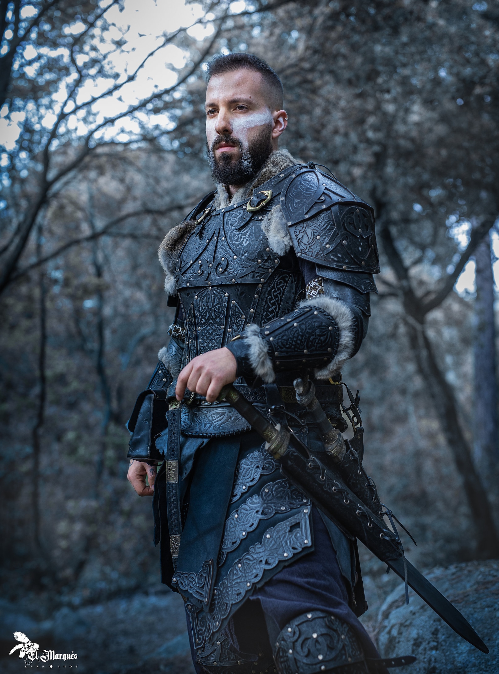 Black Leather Viking Armor. FULL SET Larp Armor - Etsy