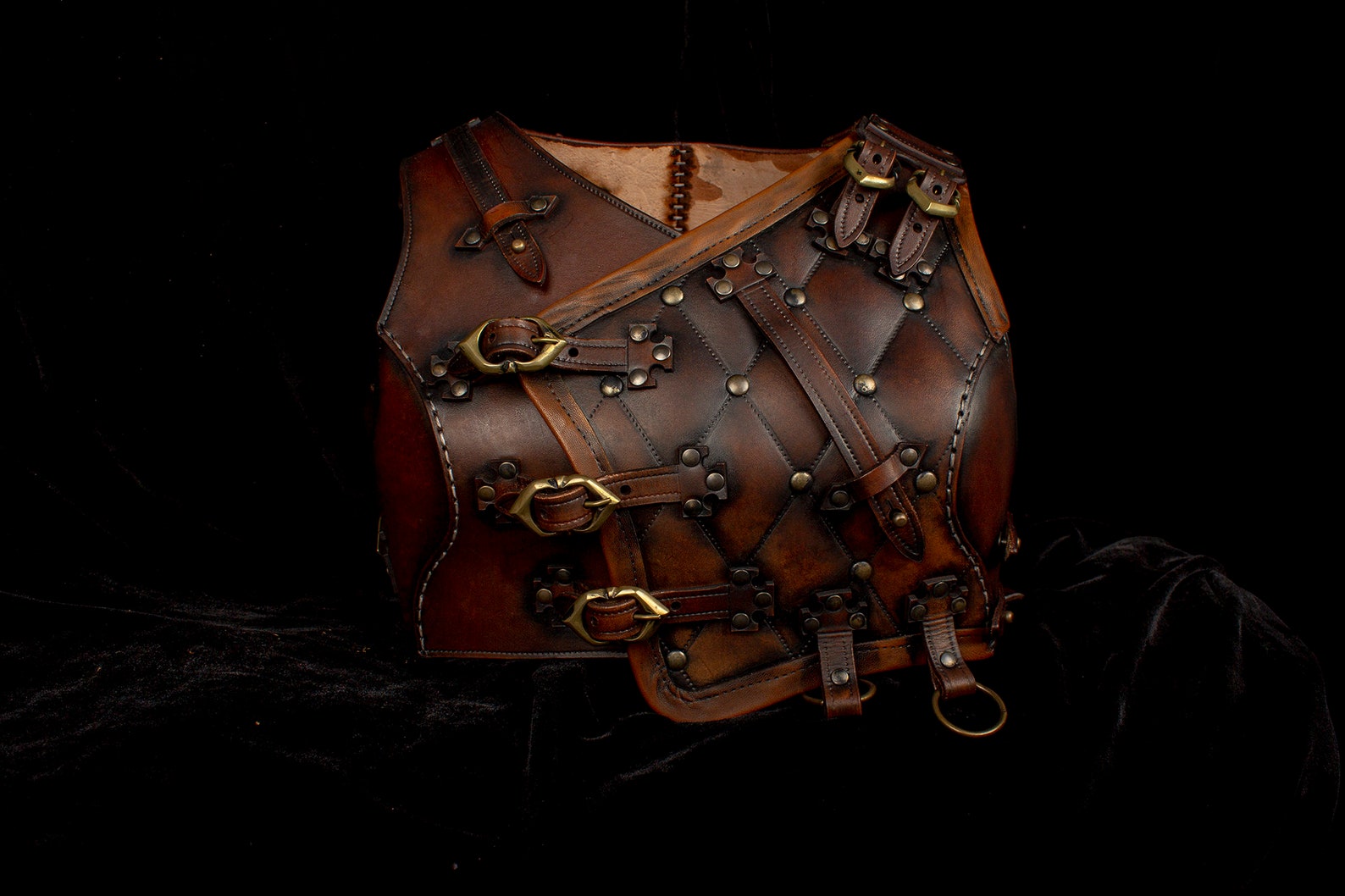 Larp Female Armor the Witcher Cosplay BROWN Costume Leather | Etsy