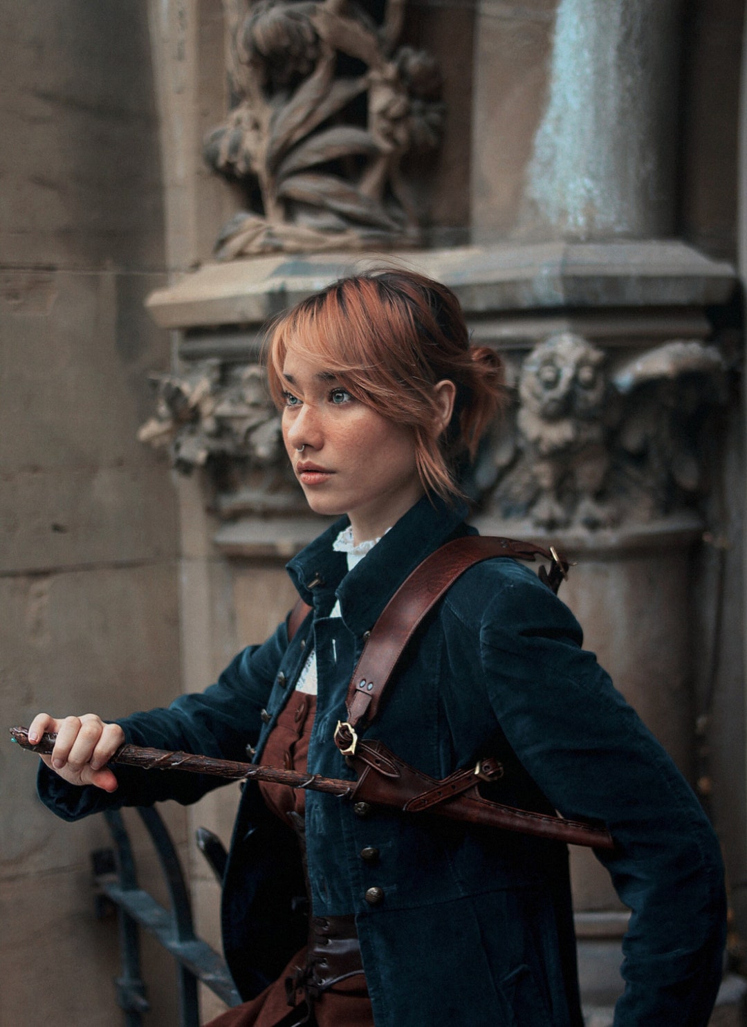 Leather Wand Holster Vest. Wand Shoulder Holster. Wizard Cosplay - Etsy