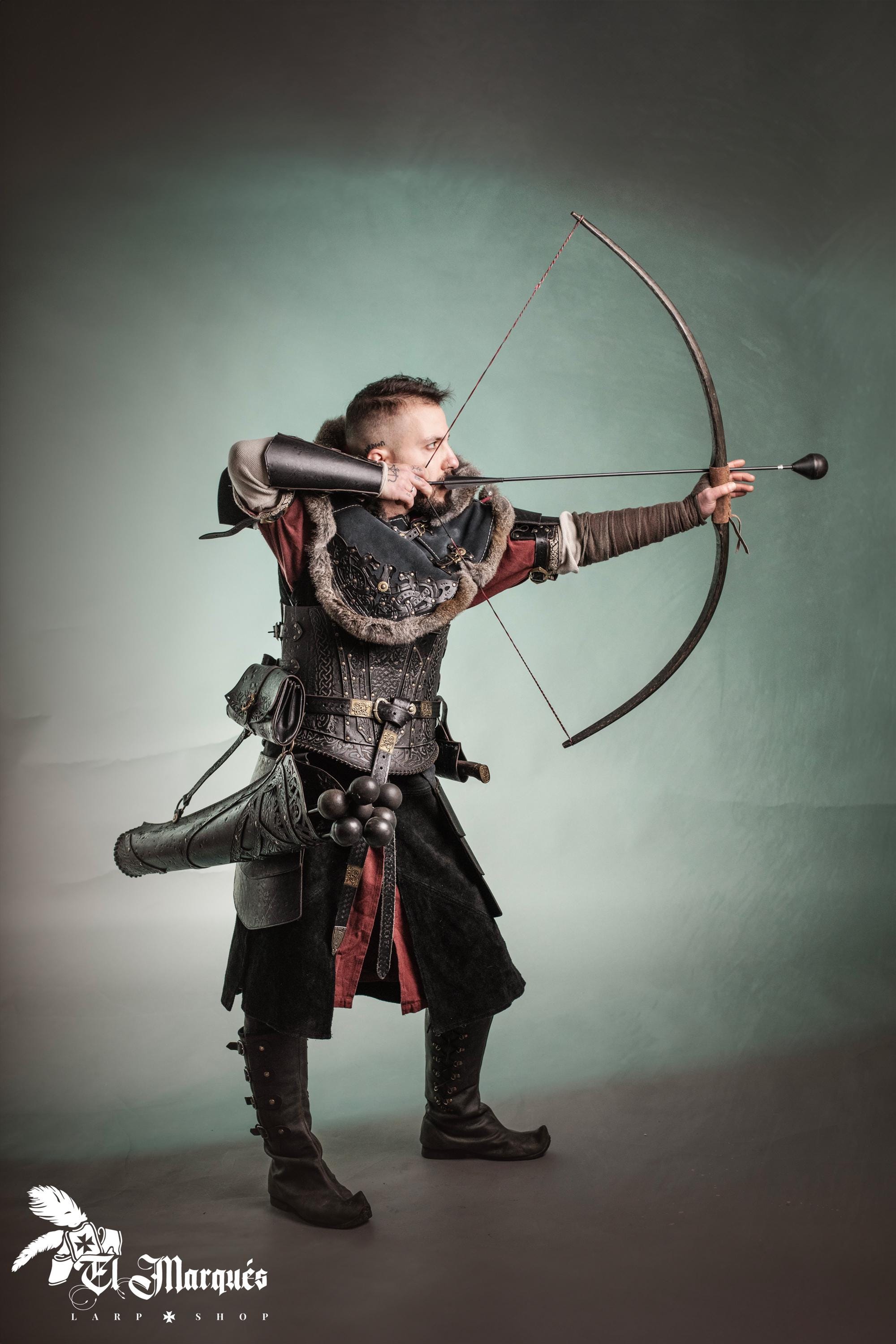 Leather Arrow Quiver: Viking LARP Bow With Bag - Etsy