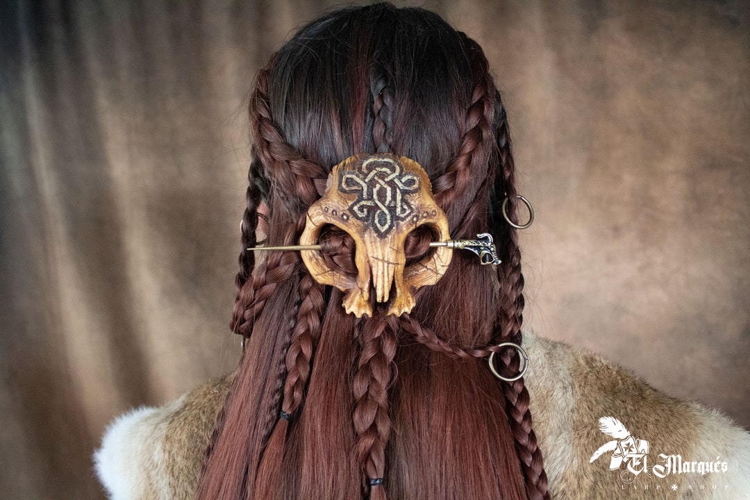 Volva Hair Pin for Viking Costume. Viking Shaman Hair Stick. Larp ...