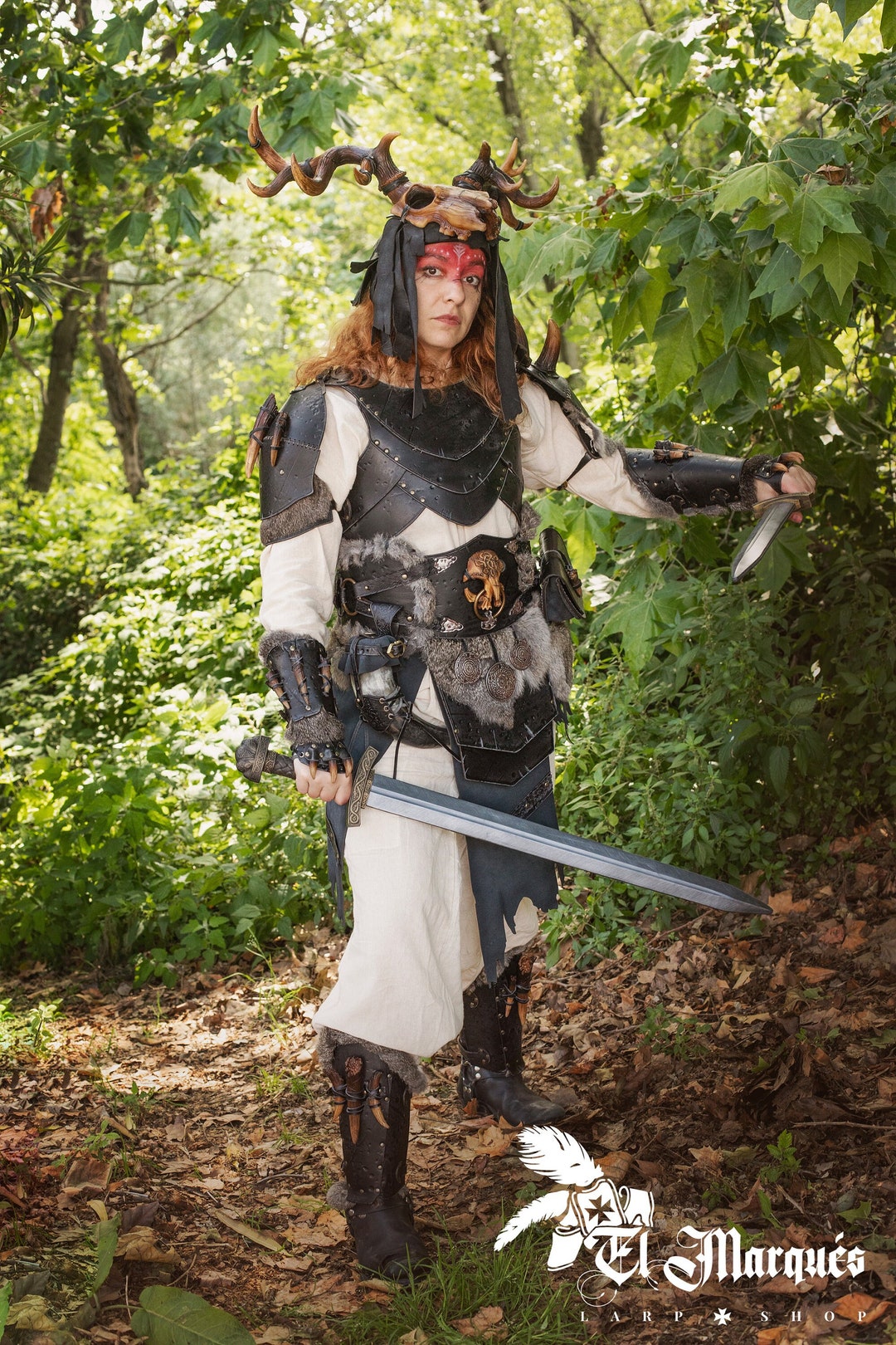 Handmade Black Leather LARP Armor Set: Barbarian Berserker Costume - Etsy