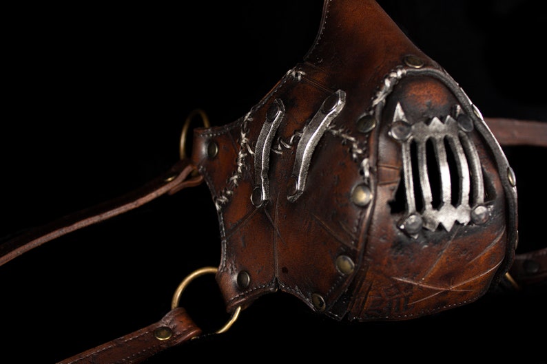 Face Mask Post Apocalyptic or Steampunk Leather Mask | Etsy