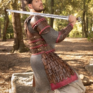 Handmade Leather Scale Armor Tasset: Medieval Fantasy Skirt - Etsy