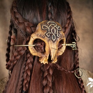 Volva Hair Pin for Viking Costume. Viking Shaman Hair Stick. Larp ...