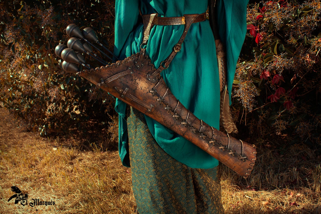 Brown Leather Quiver. Barbarina Viking Arrow. Celtic Quiver - Etsy