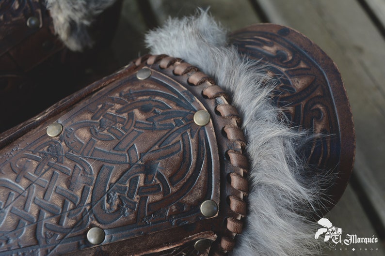 Viking Bracer God of War Armor Larp Style Norse. Bracers for - Etsy