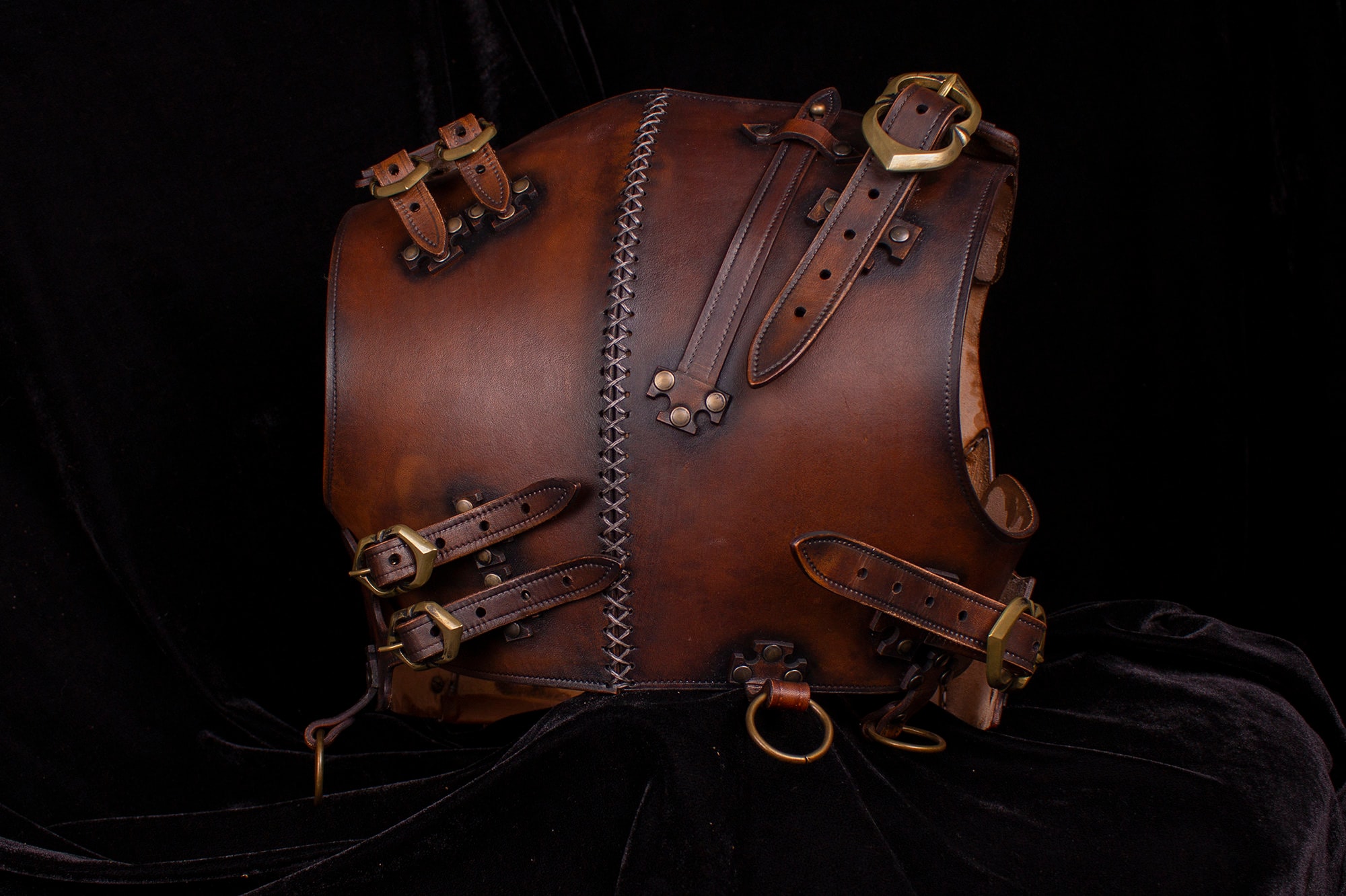 Larp Female Armor the Witcher Cosplay BROWN Costume Leather | Etsy