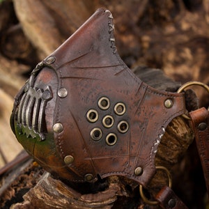 Face Mask Post Apocalyptic or Steampunk Leather Mask - Etsy