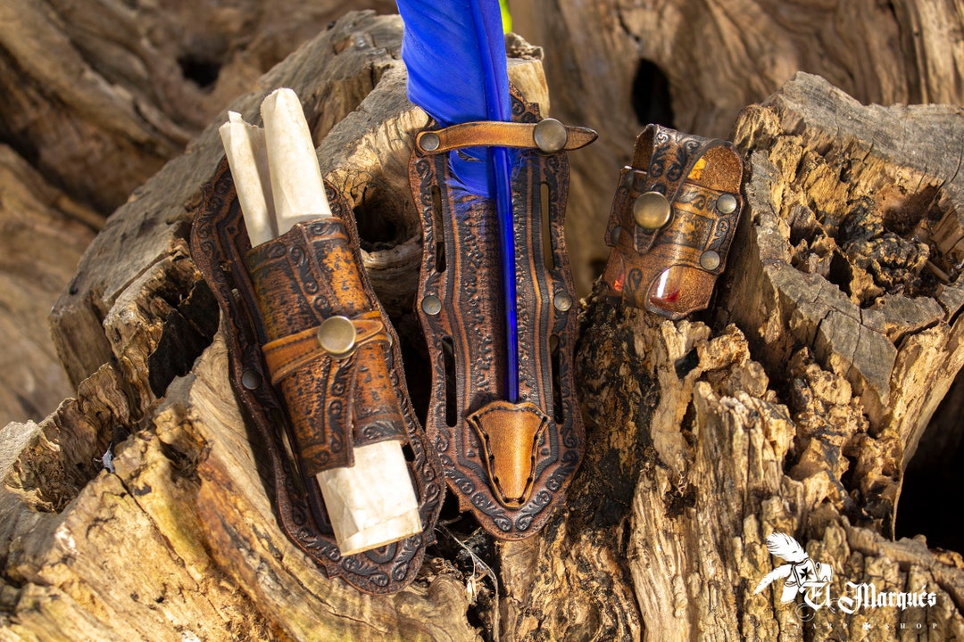 Magic Leather Calligraphy Set for a Witch or Wizard - Etsy