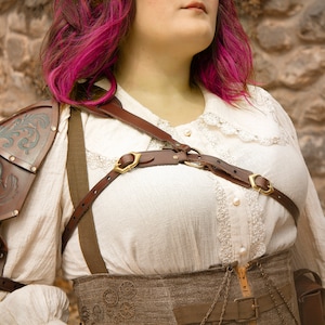 Steampunk Shoulder Pad, Leather Armor Victorian for Cosplay or Larp - Etsy