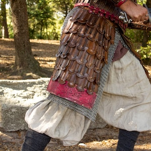 Handmade Leather Scale Armor Tasset: Medieval Fantasy Skirt - Etsy