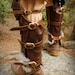 Brown Leather Greaves, Viking Armor, Fantasy Armor for Nordic - Etsy