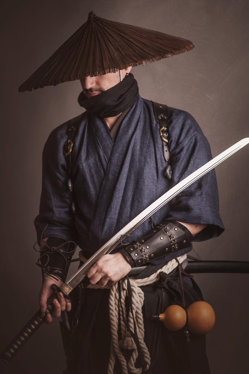 Samurai Leather Bracers. Asian-style LARP Armor. - Etsy