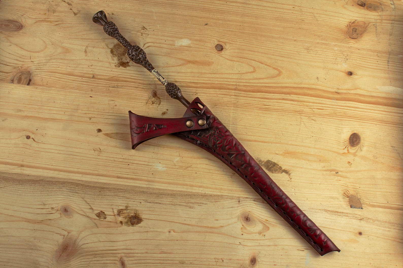 Leather Wand Holster. Medieval Belt Pouch for Wizard or Witch - Etsy