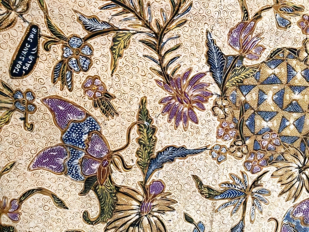 1950s Dancing Peacock Tjoa Siang Swie ANTIQUE BATIK TULIS Indonesia ...