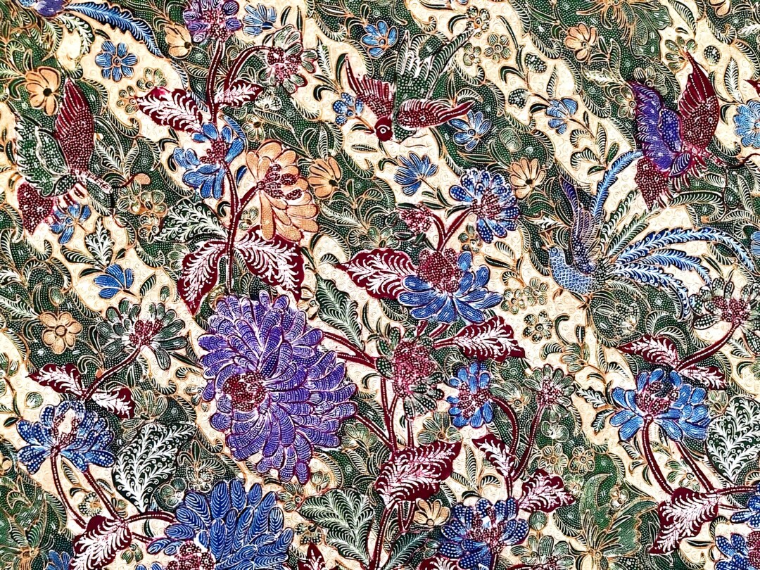 1960s Green Parang ANTIQUE BATIK TULIS, Authentic Indonesian Vintage ...