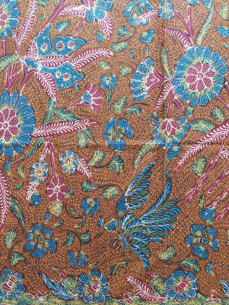 1960s Peranakan Batik Tulis Tiga Negeri, Vintage Batik Artwork, Chinese ...