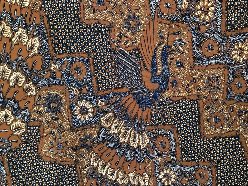 1960s Gilingan VINTAGE BATIK Tulis Solo, Indonesian Batik Cotton Fabric ...