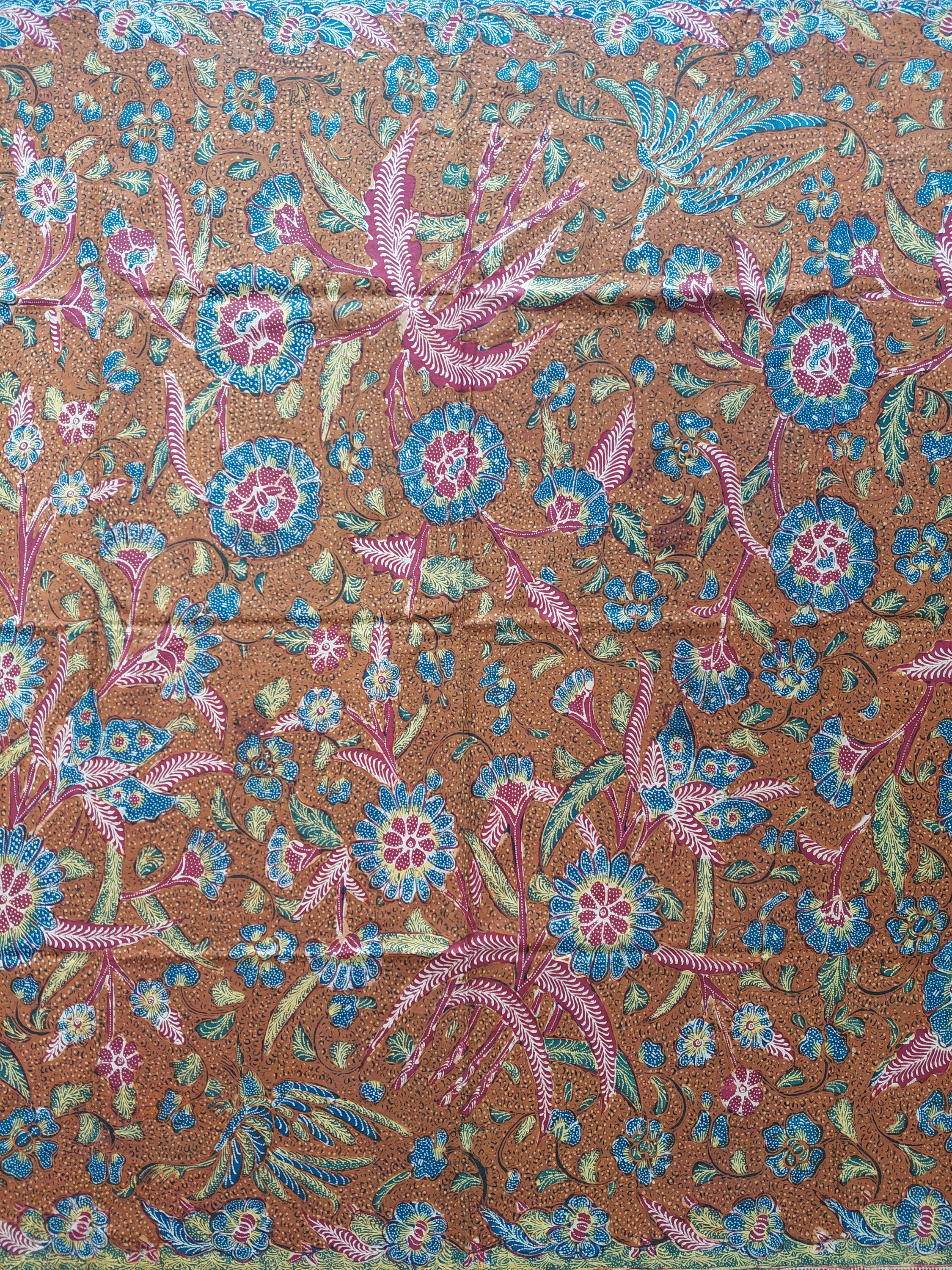 1960s Peranakan Batik Tulis Tiga Negeri, Vintage Batik Artwork, Chinese ...