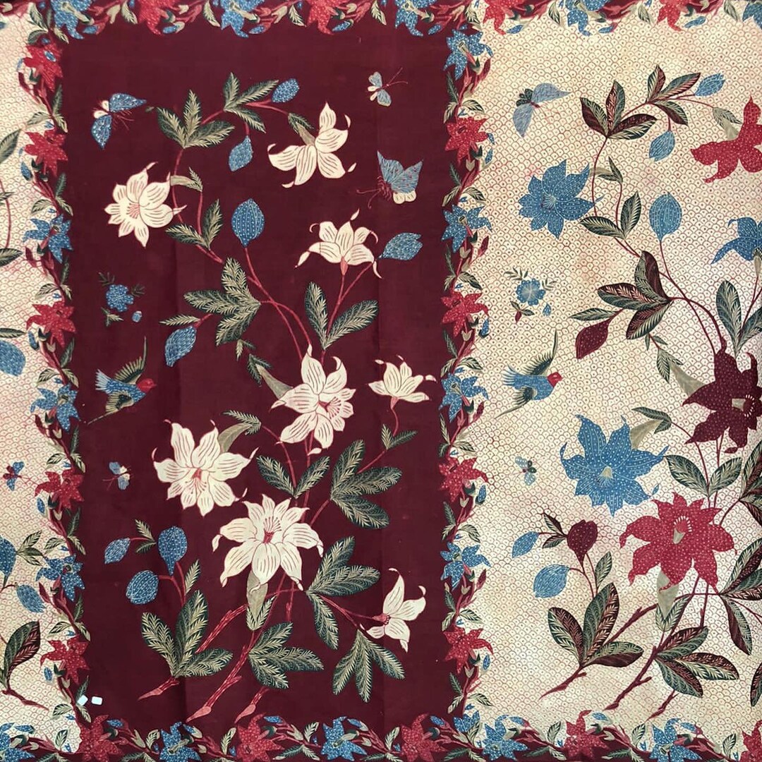 1920s Fine Dutch Vintage Batik Tulis, Traditional Women Hip Wrapper ...