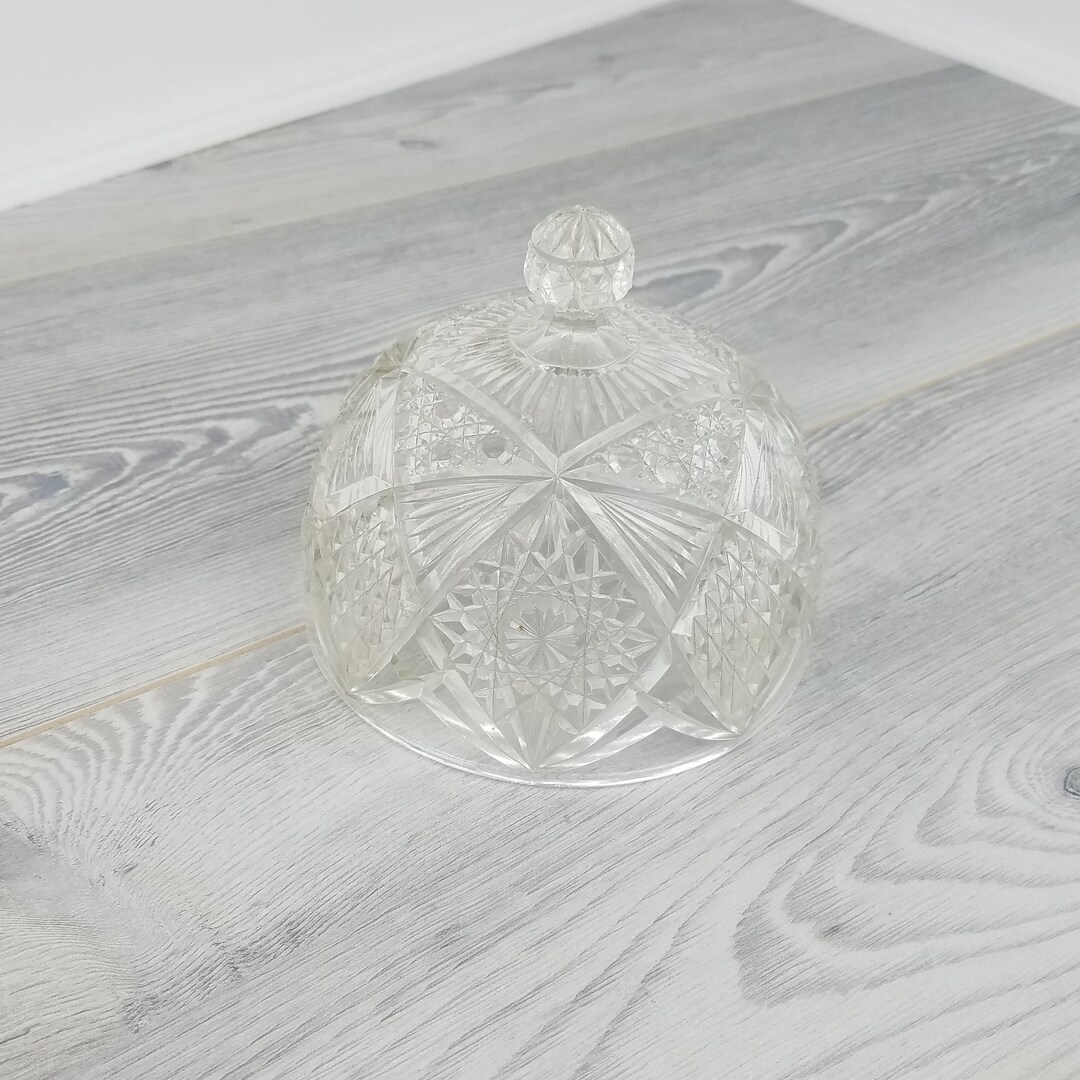 Small Pressed Glass Bell Cloche Cheese/ Butter Cover - Etsy