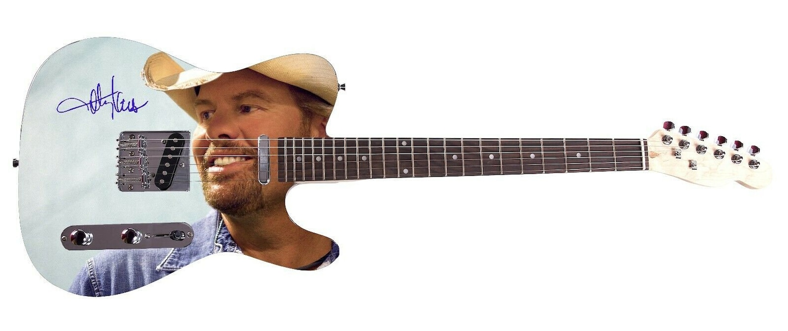 Toby Keith Autographed Photo Guitar - Etsy