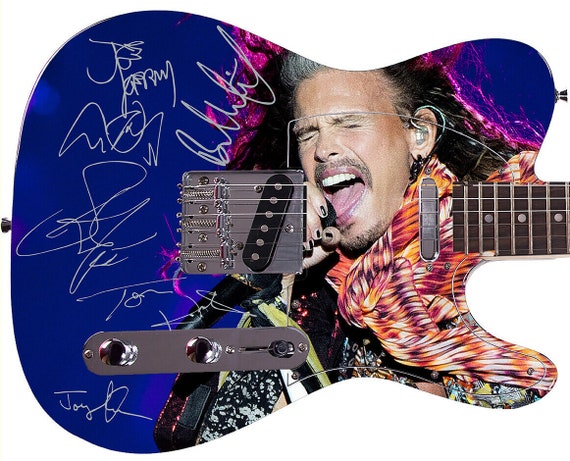 AEROSMITH Autographed Signed Photo Guitar Steven Tyler - Etsy