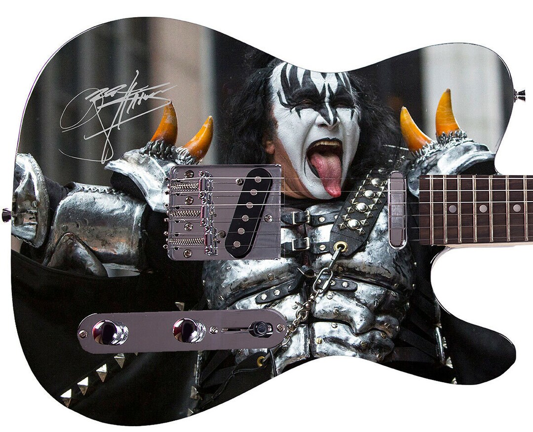Gene Simmons Autographed Photo Guitar Face - Etsy